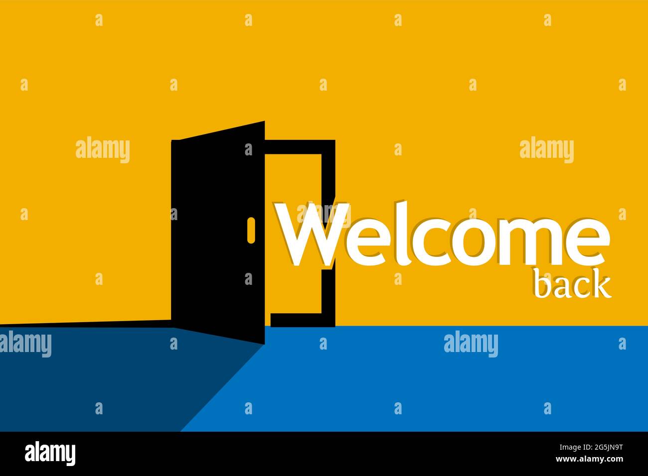 Welcome back stock background, flat design Stock Vector Image & Art - Alamy