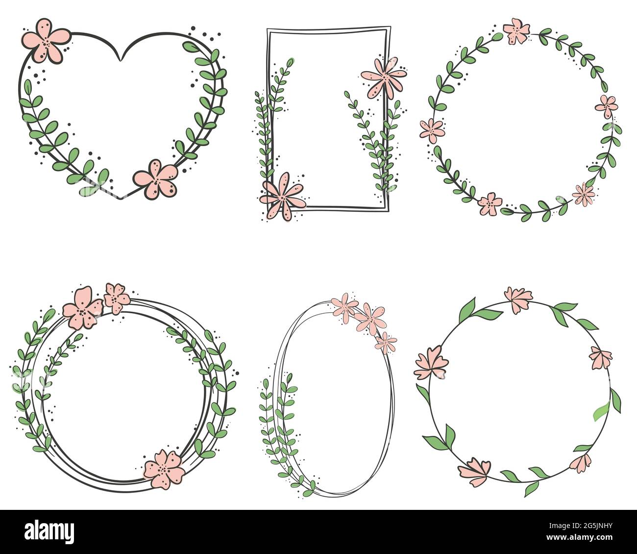 Frames drawn rectangle Stock Vector Images - Alamy