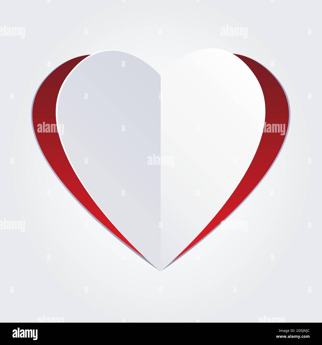 Paper folded heart Stock Vector Image & Art - Alamy