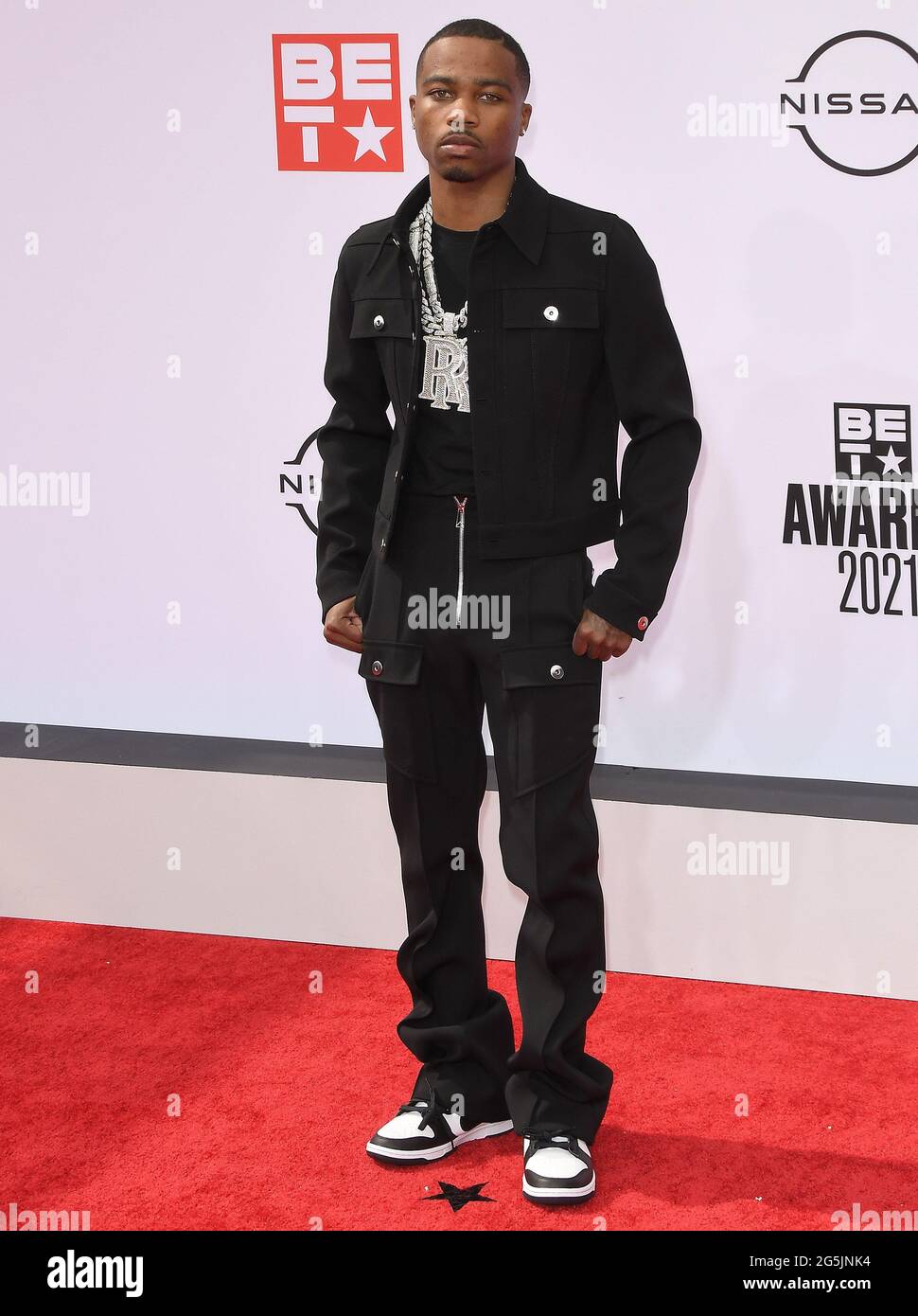 Los Angeles, USA. 27th June, 2021. Roddy Ricch arrives at the BET ...