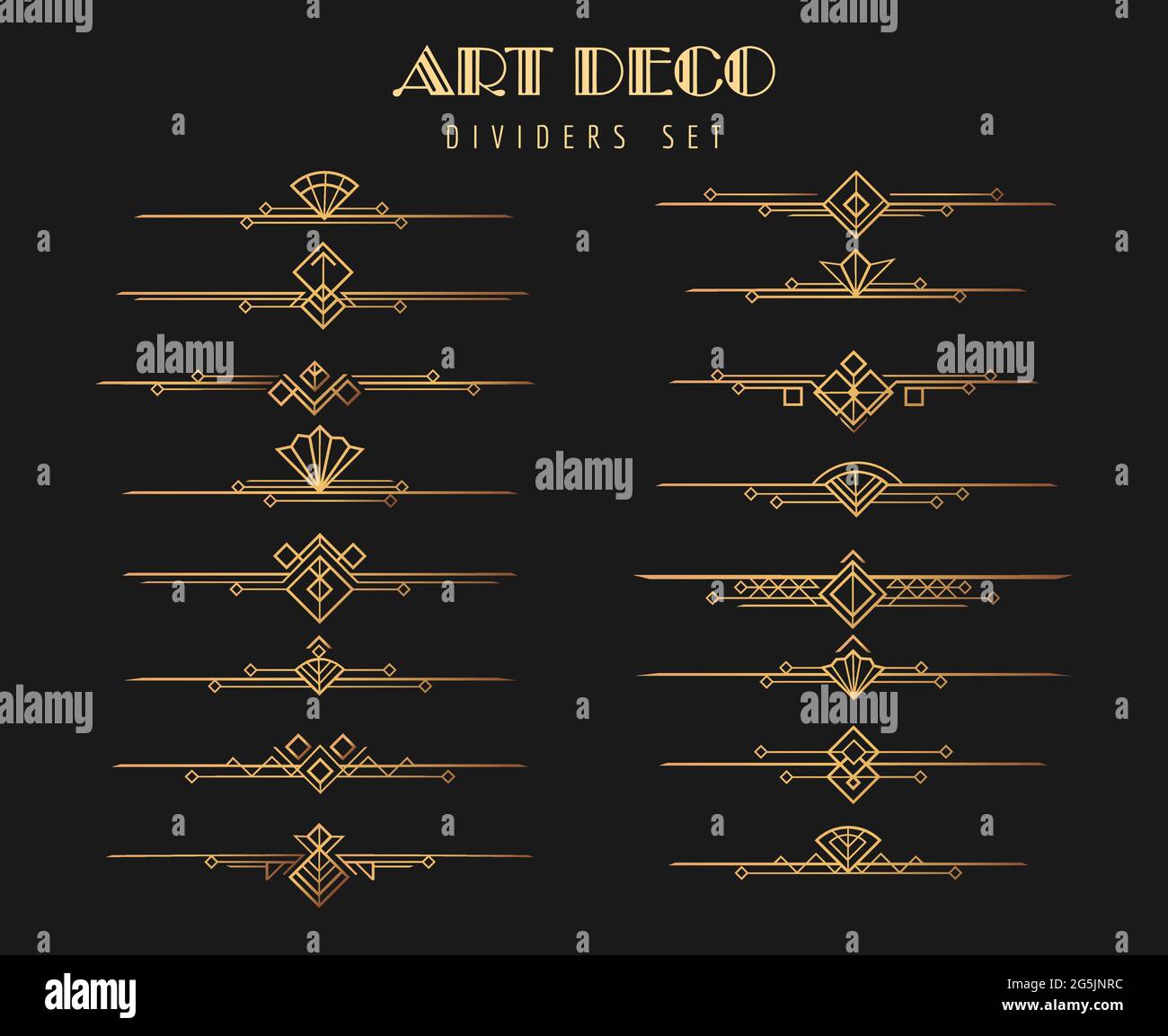 Art deco dividers Stock Vector Image & Art - Alamy