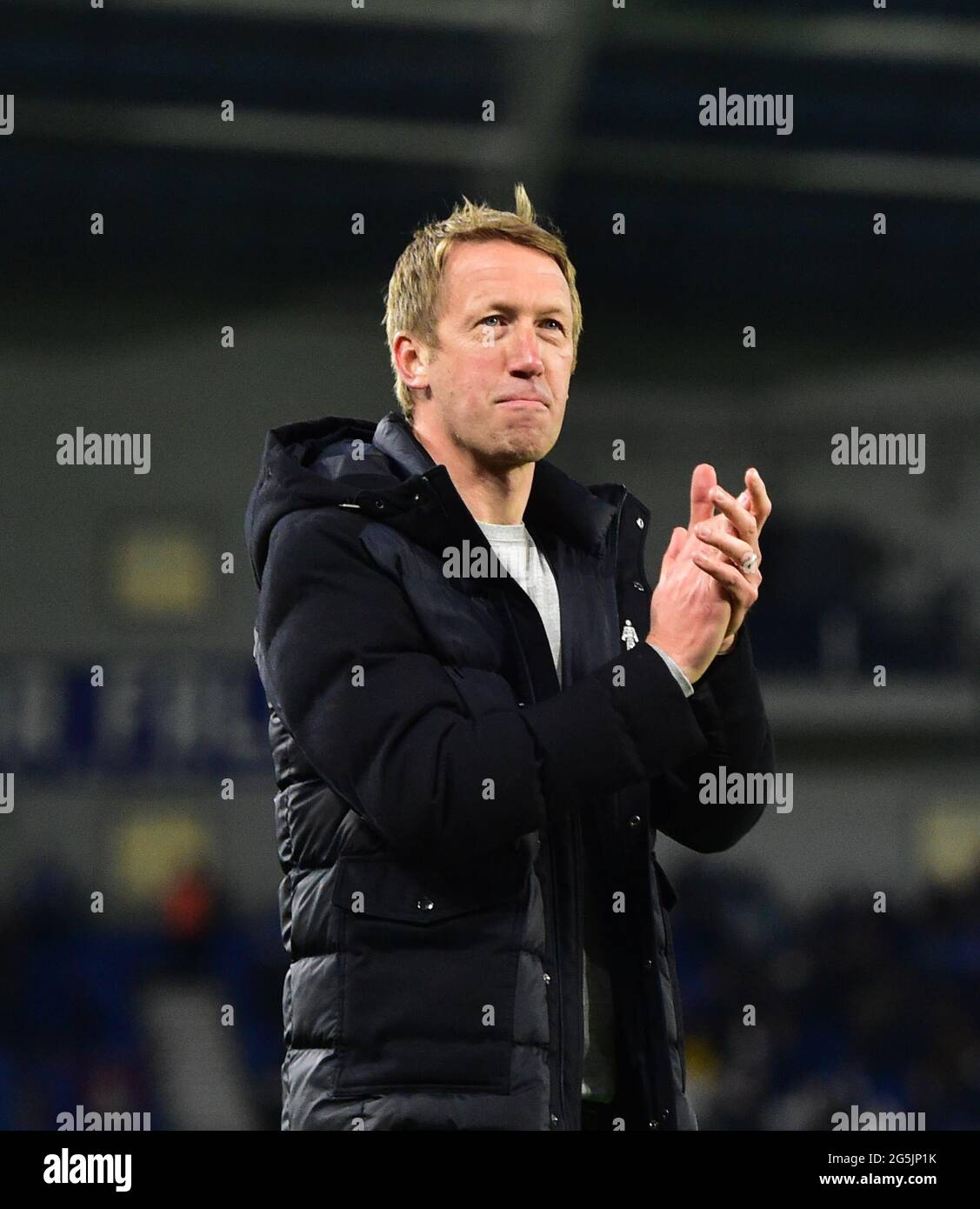 Brighton head coach Graham Potter during the Premier League match ...