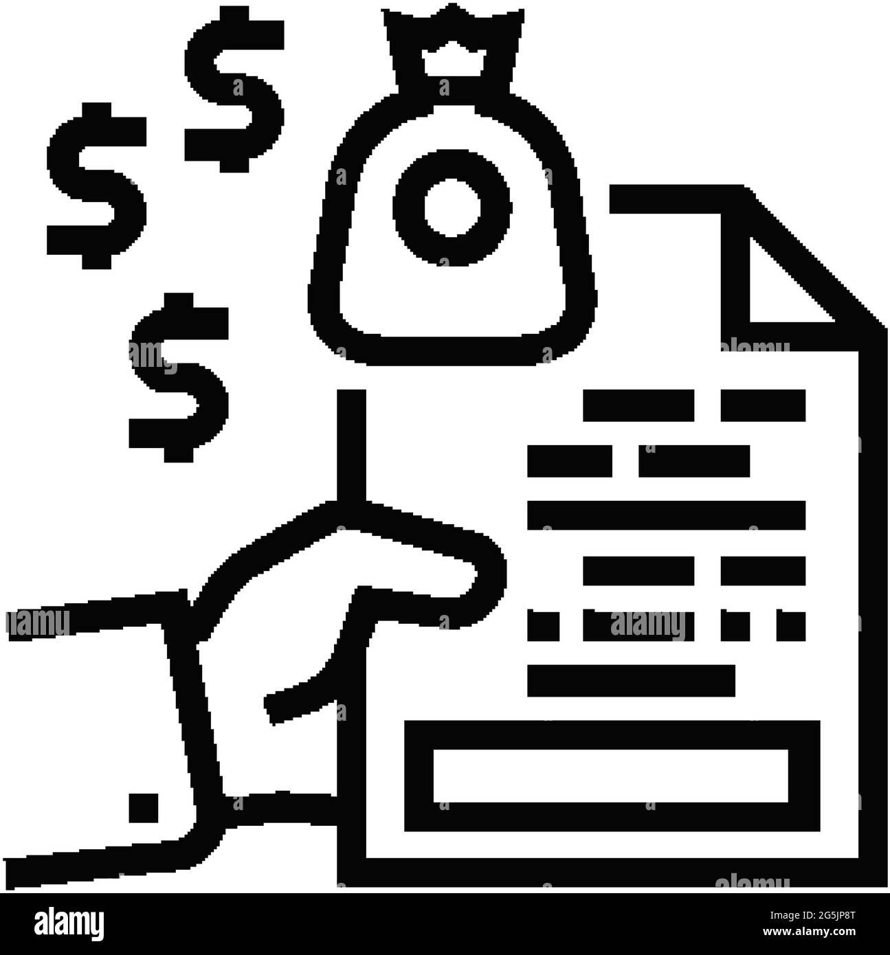 assistance with accounting and financial management line icon vector ...