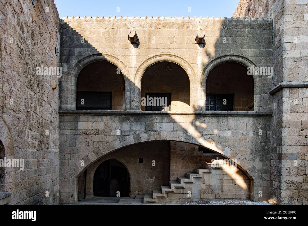 Historical Buildings with Arches Stock Photo - Alamy