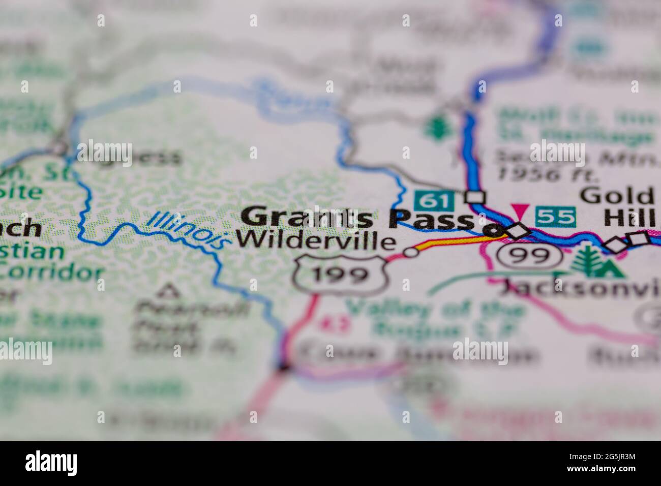 Map of grants pass oregon hi-res stock photography and images - Alamy