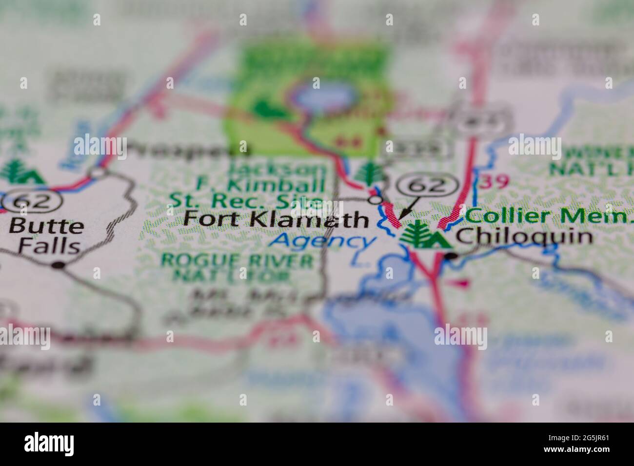 Map of fort klamath oregon hi-res stock photography and images - Alamy