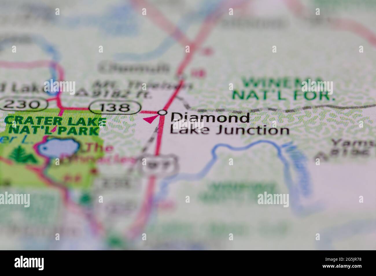 Map of diamond lake junction hi-res stock photography and images - Alamy