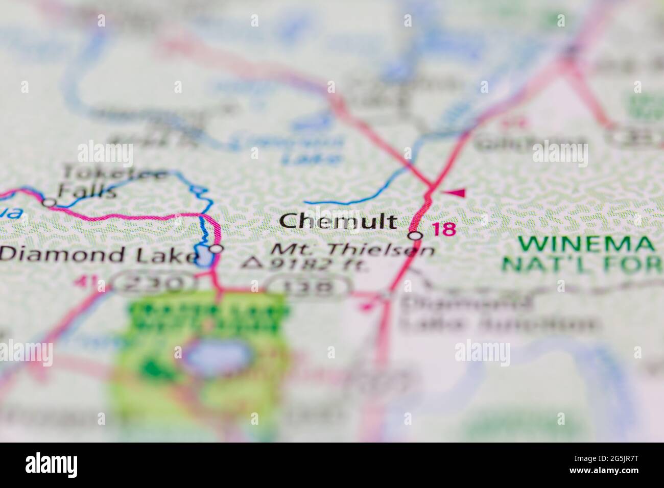 Chemult oregon map hi-res stock photography and images - Alamy