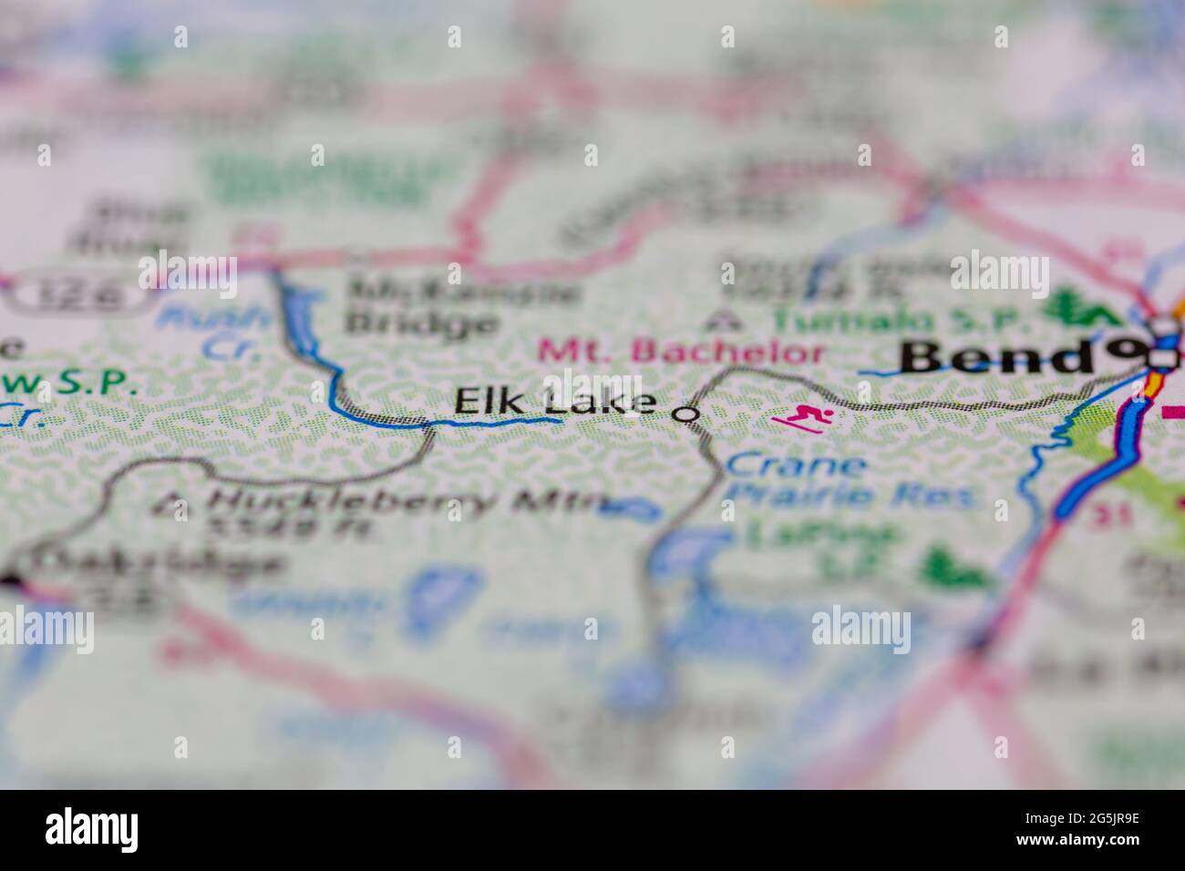 Elk lake oregon on a map hi-res stock photography and images - Alamy