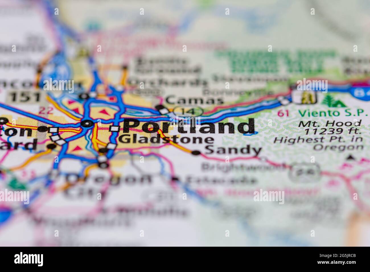 Map of portland hi-res stock photography and images - Alamy