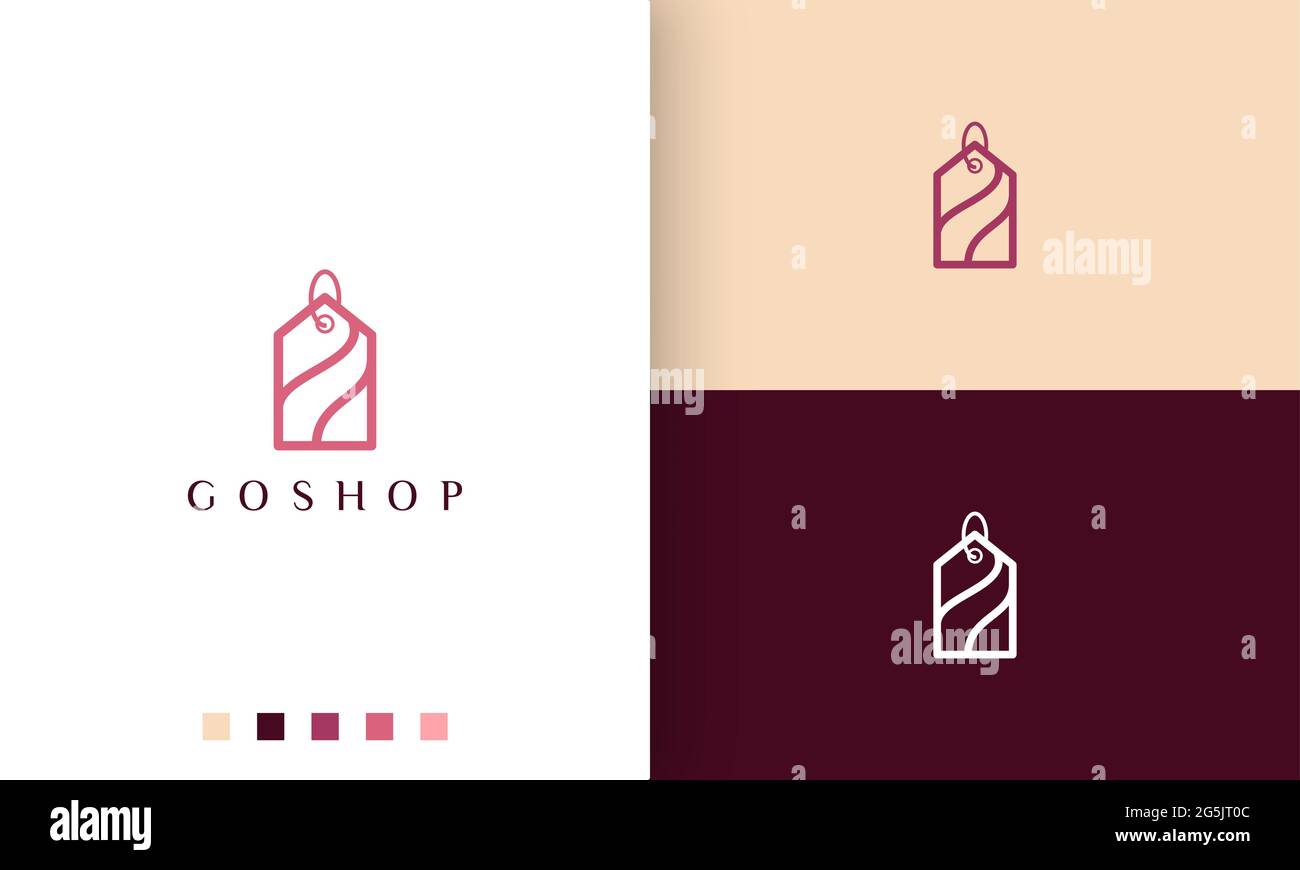 shop label logo in simple and modern style Stock Vector Image & Art - Alamy