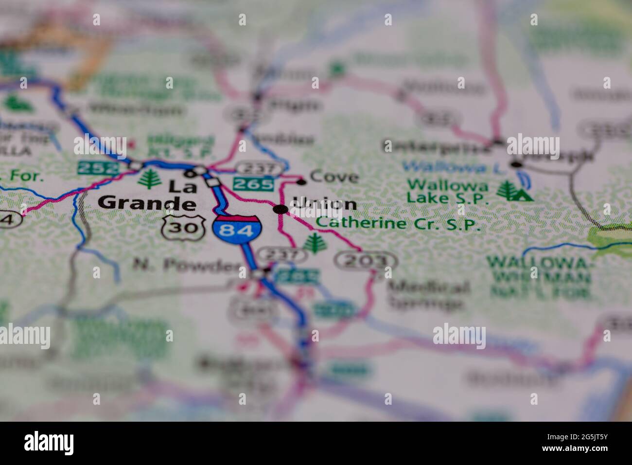 Union Oregon USA shown on a Geography map or road map Stock Photo - Alamy