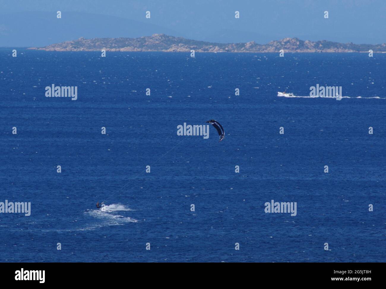 Palau, Sardinia, Italy.Kate-surfing in Porto Rafael bay Stock Photo - Alamy