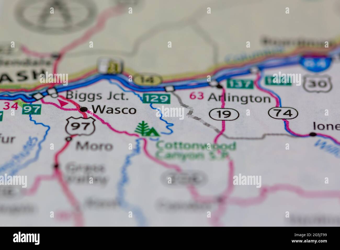 Wasco oregon on a map hi-res stock photography and images - Alamy