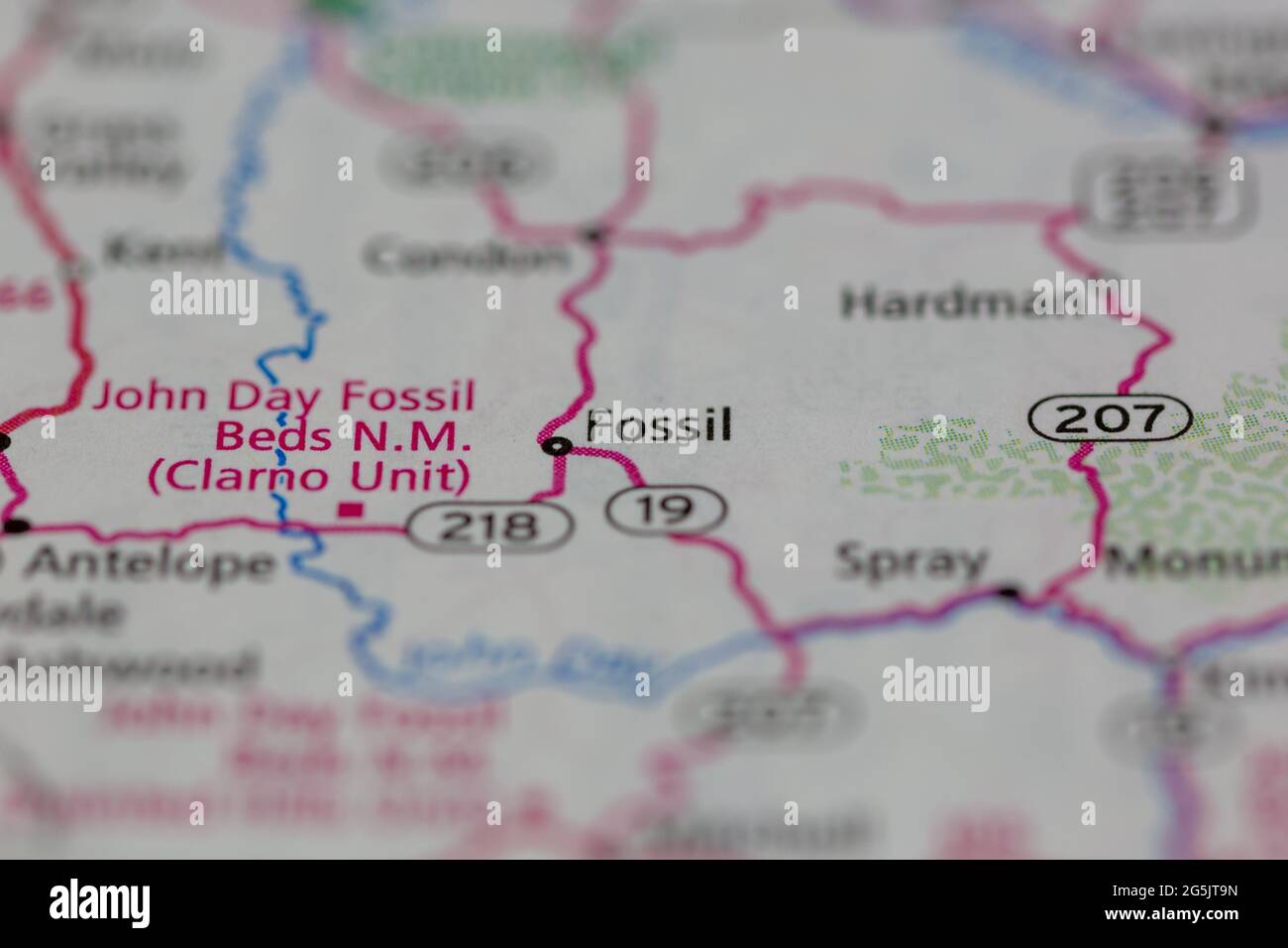 Fossil oregon map hi-res stock photography and images - Alamy