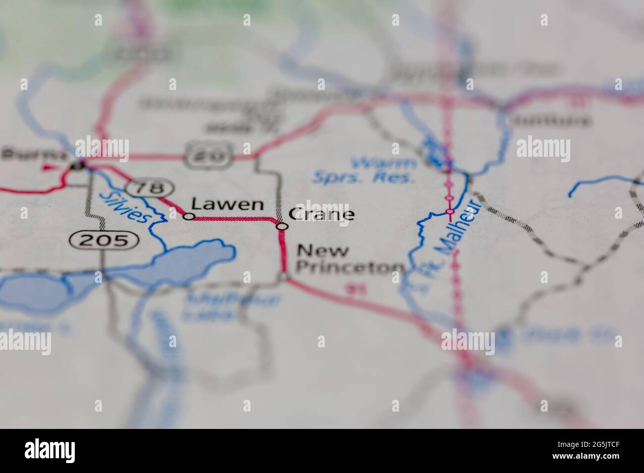 Crane oregon map hi-res stock photography and images - Alamy