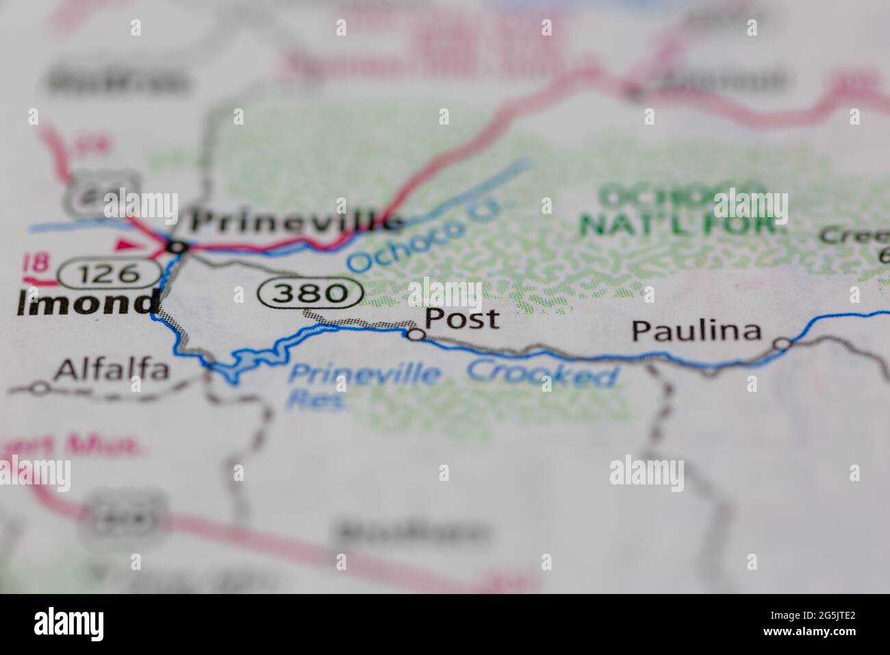 Map of post oregon hi-res stock photography and images - Alamy