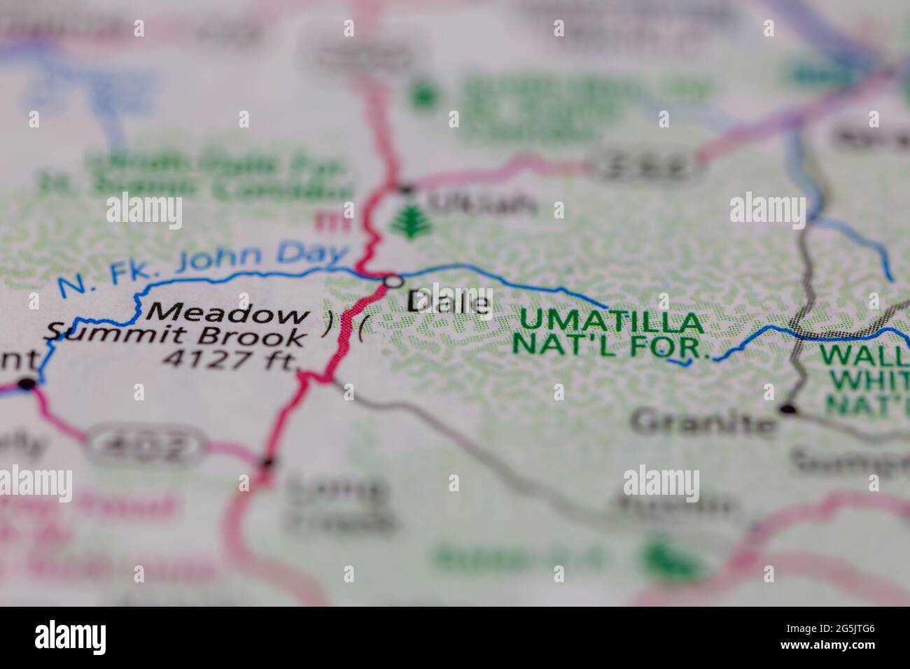 Map of dale oregon hi-res stock photography and images - Alamy