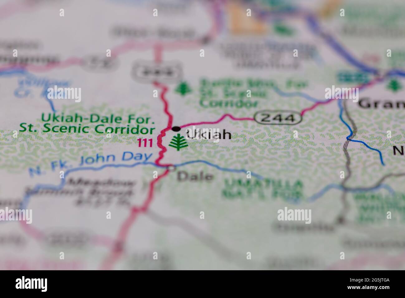 Ukiah on a map hi-res stock photography and images - Alamy