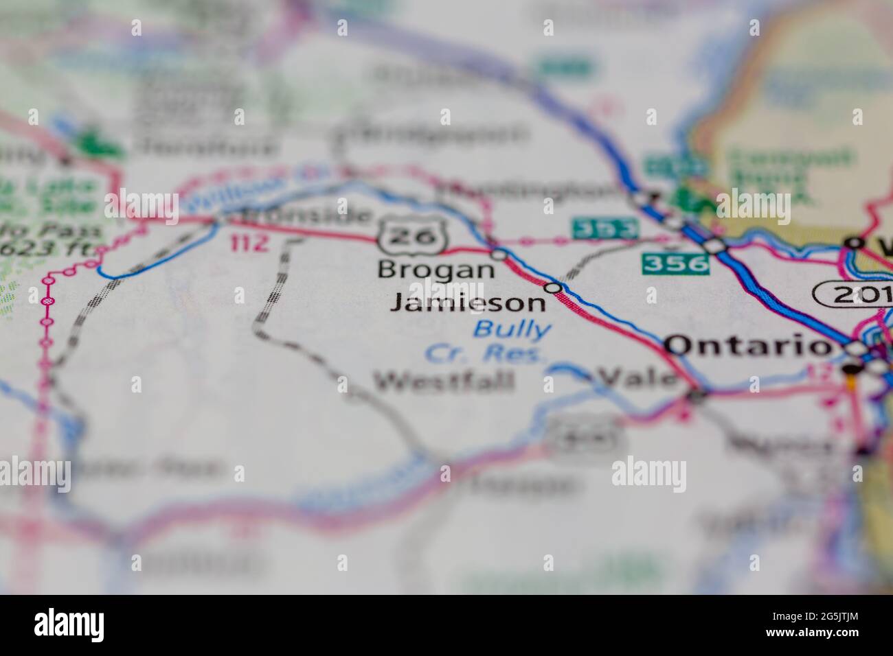 Jamieson oregon map hi-res stock photography and images - Alamy