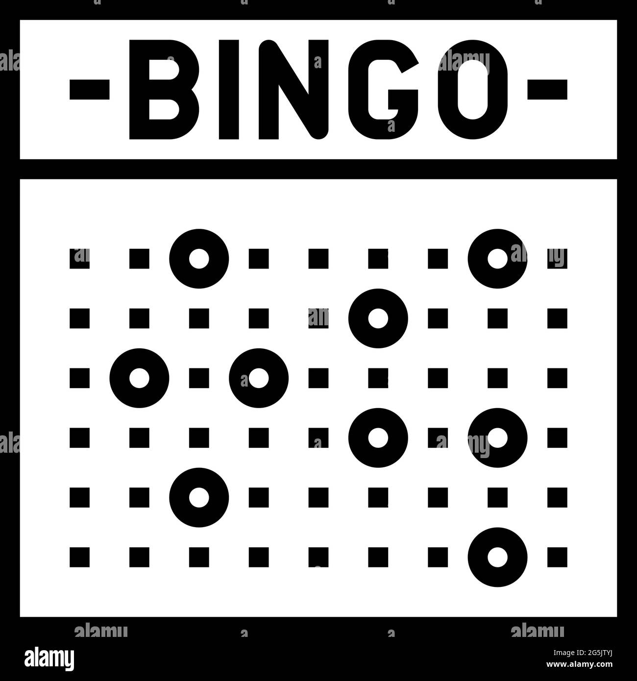 bingo game line icon vector illustration Stock Vector Image & Art - Alamy