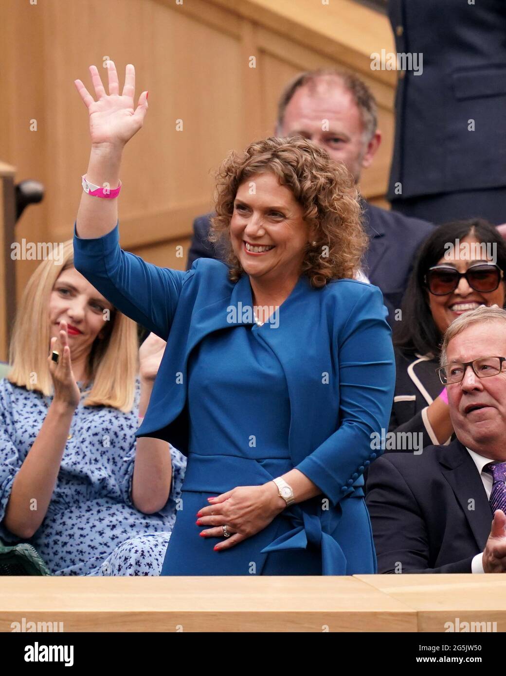 Hannah Ingram-Moore, daughter of Sir Tom Moore, in the royal box on ...