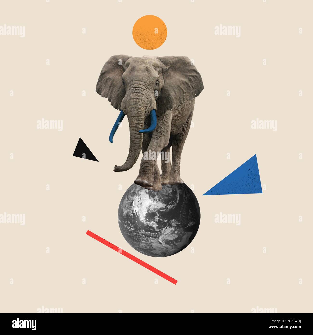 Contemporary art collage. Surrealism, minimalism in art Stock Photo - Alamy