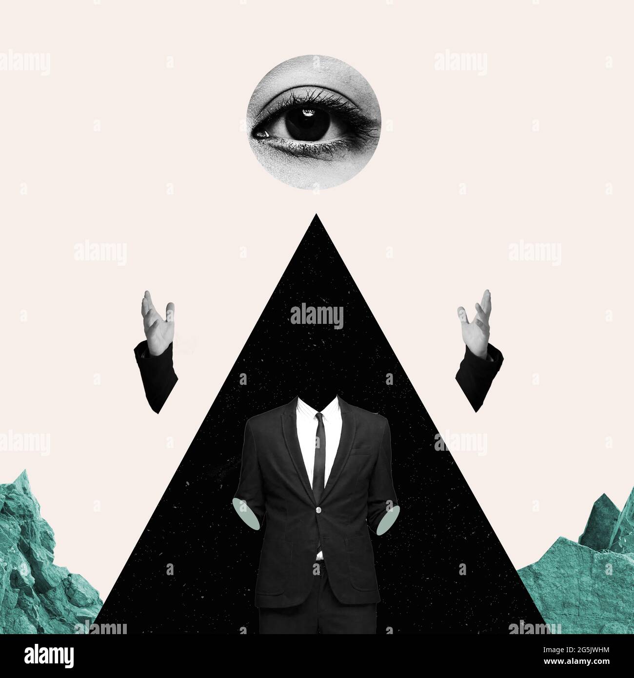 Contemporary art collage. Surrealism, minimalism in art Stock Photo - Alamy