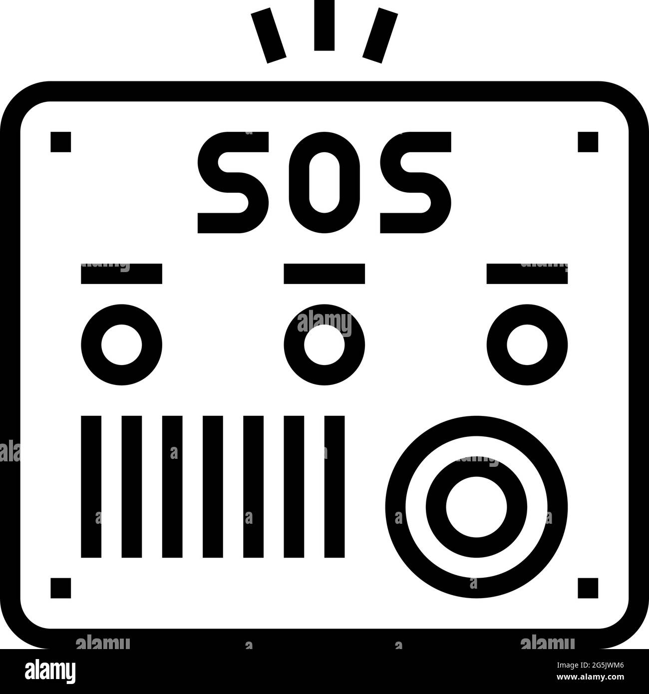 sos panel for old people line icon vector illustration Stock Vector ...