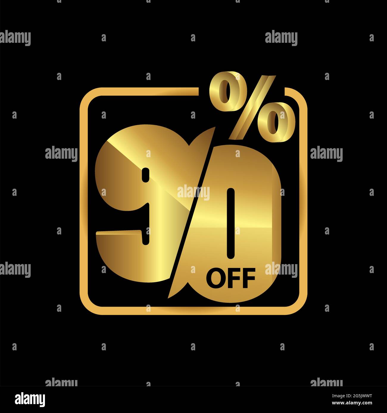 Discount 90 percent gold Stock Vector Images - Alamy