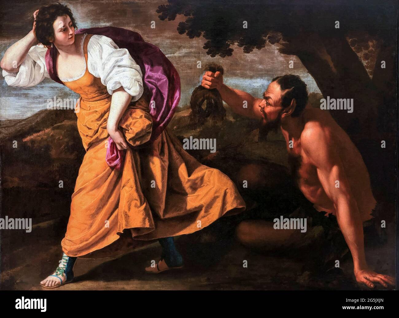 Corisca and the Satyr, painting by Artemisia Gentileschi, 1630-1635 Stock Photo - Alamy