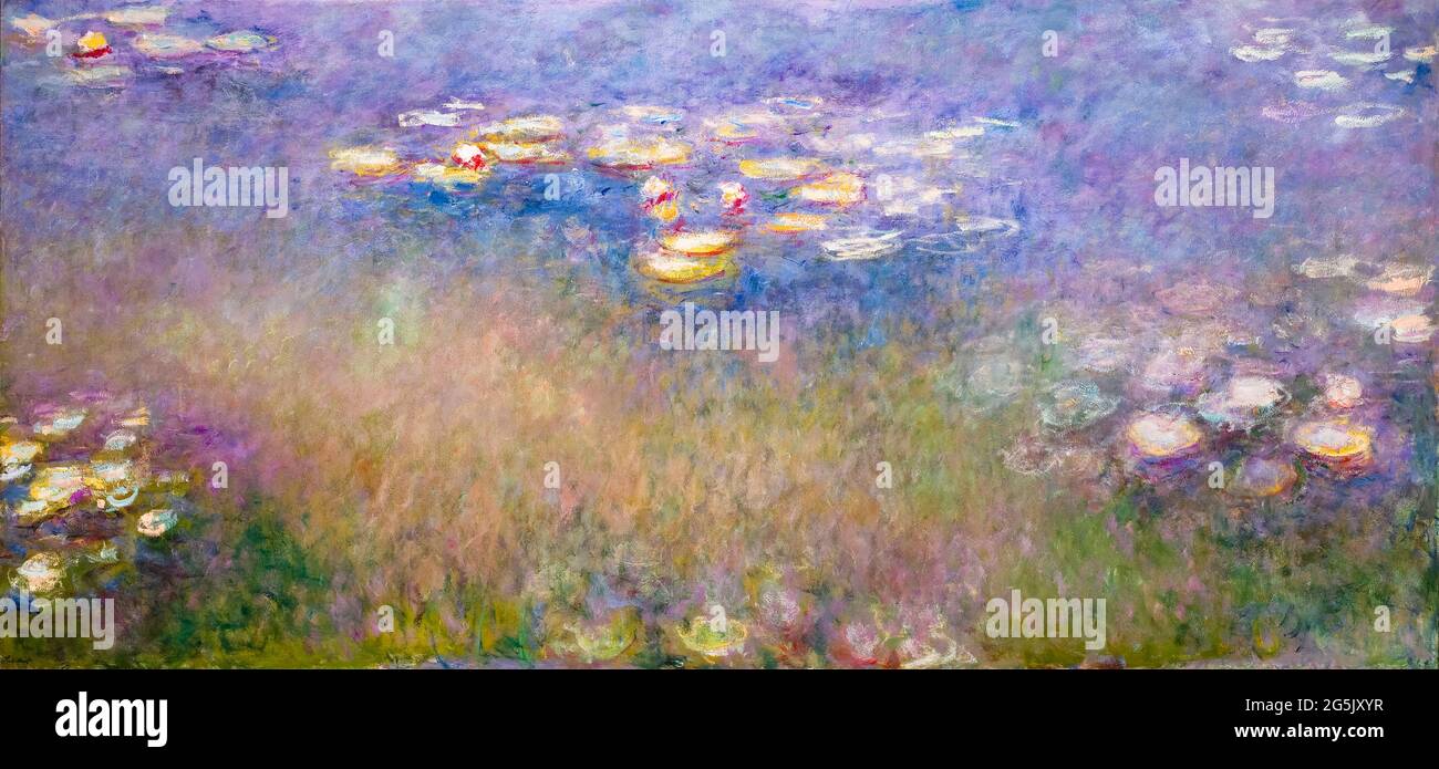 Claude Monet, Water Lilies, landscape painting, 1915-1926 Stock Photo ...