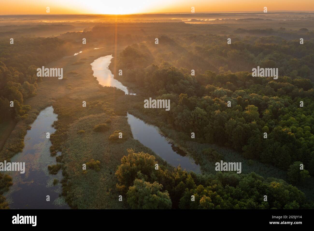 Oxbow lake aerial hi-res stock photography and images - Alamy