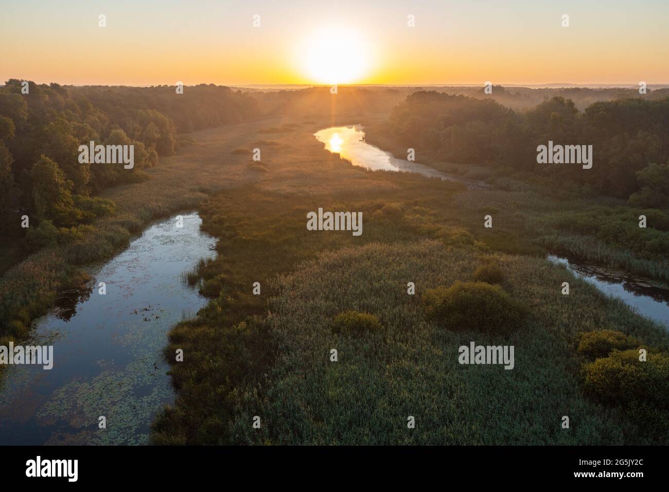 Oxbow lake aerial view hi-res stock photography and images - Alamy