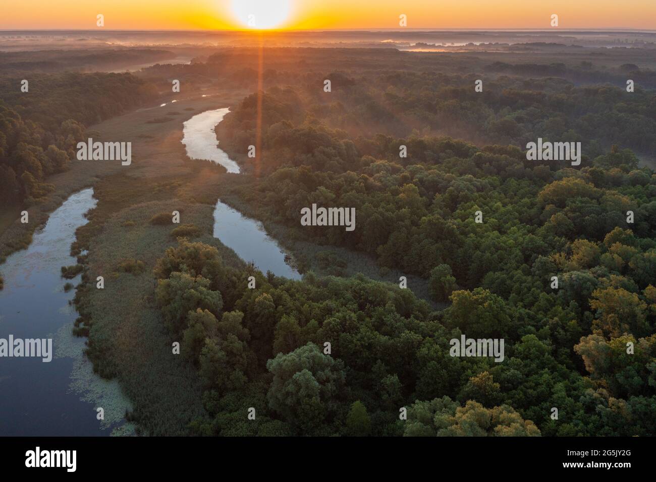 Oxbow lake aerial hi-res stock photography and images - Alamy