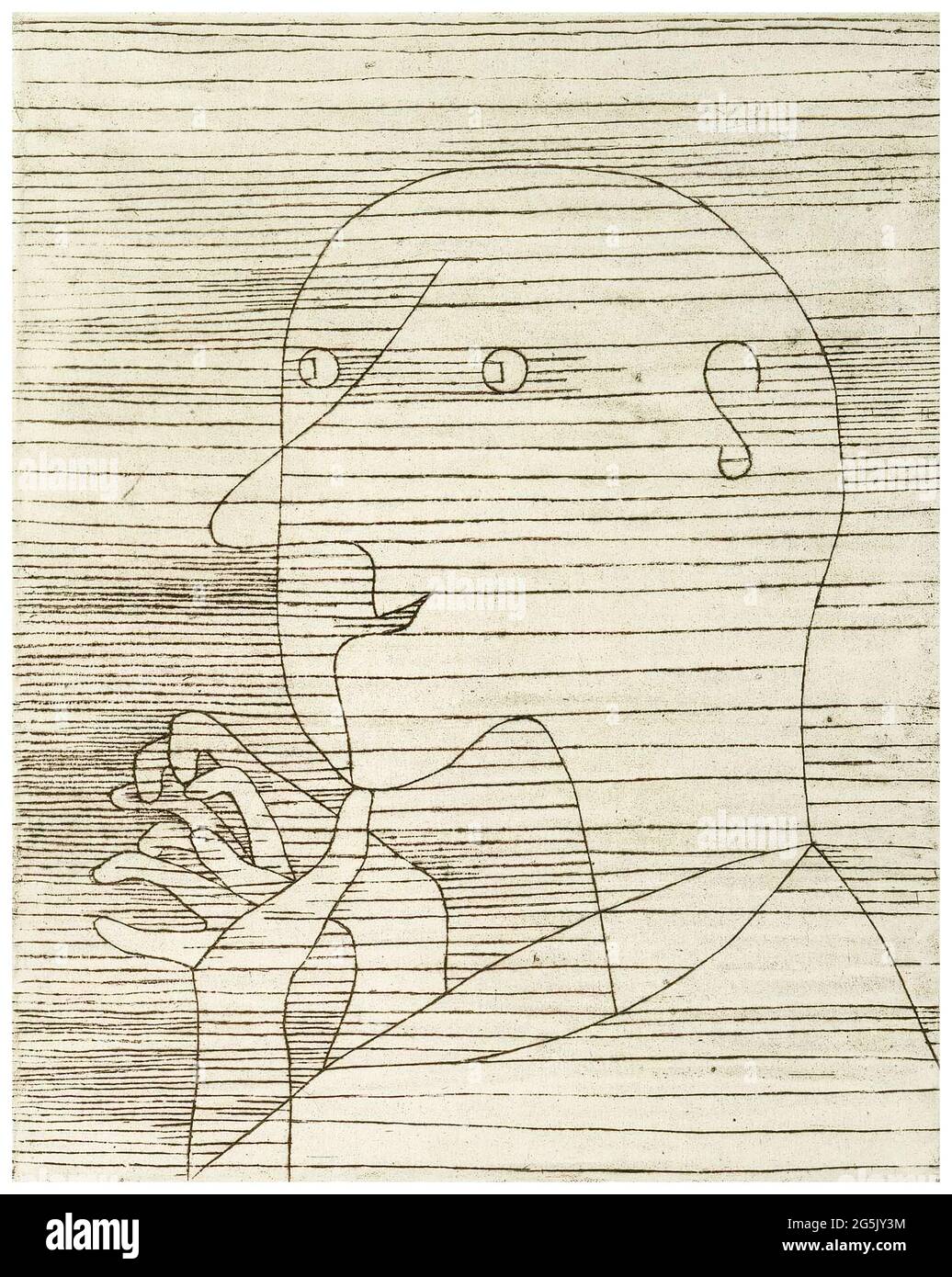Paul Klee, Old Man Counting on his Fingers, print, 1929 Stock Photo - Alamy