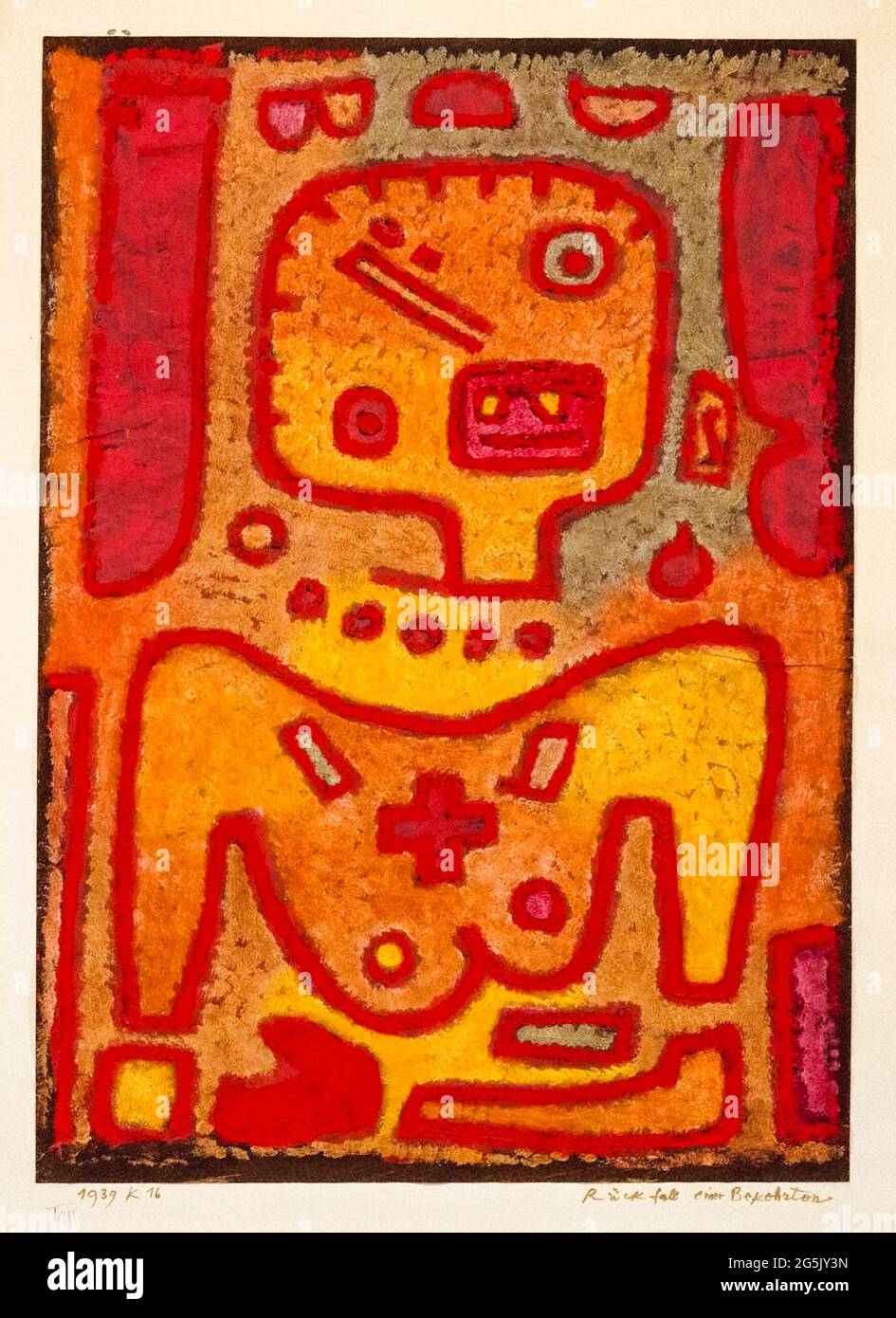 Paul Klee, abstract painting, Relapse of a Converted Woman, 1939 Stock ...