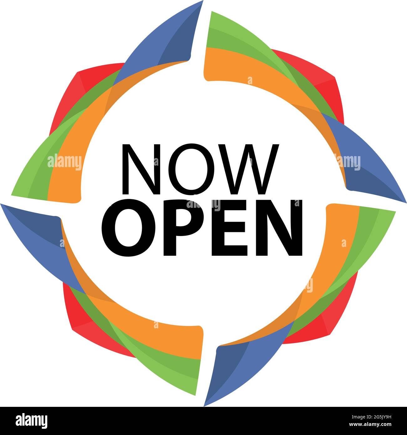 Now open on the white background. Flat vector illustration Stock Vector ...