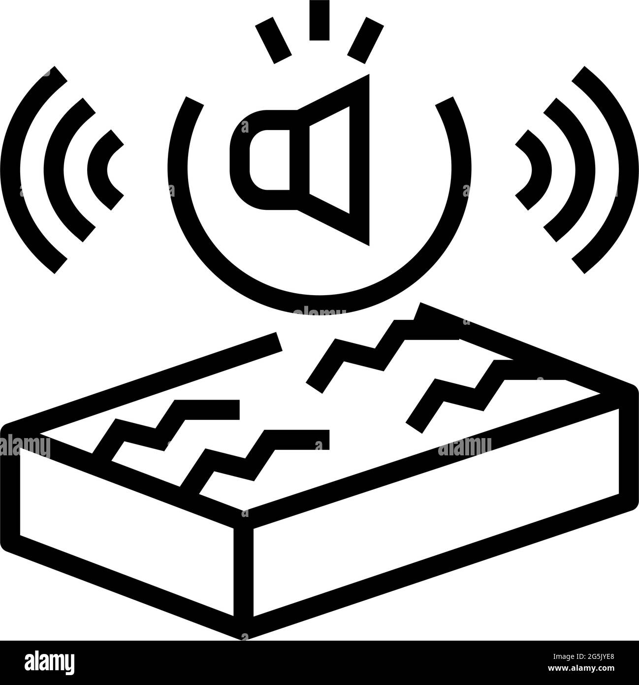 noise insulation properties line icon vector illustration Stock Vector ...