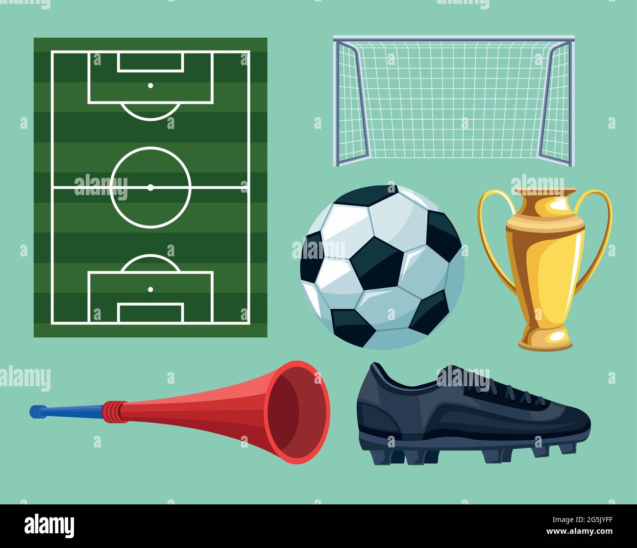 soccer six icons Stock Vector Image & Art - Alamy