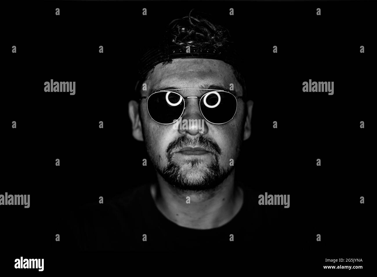 Model glasses Black and White Stock Photos & Images - Alamy