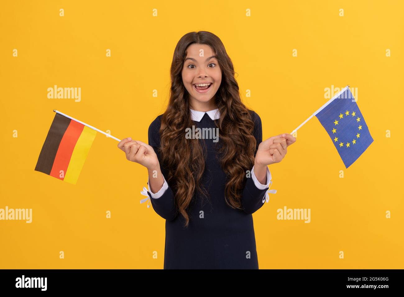 touristic visa in schengen country. kid girl travel and studying abroad ...