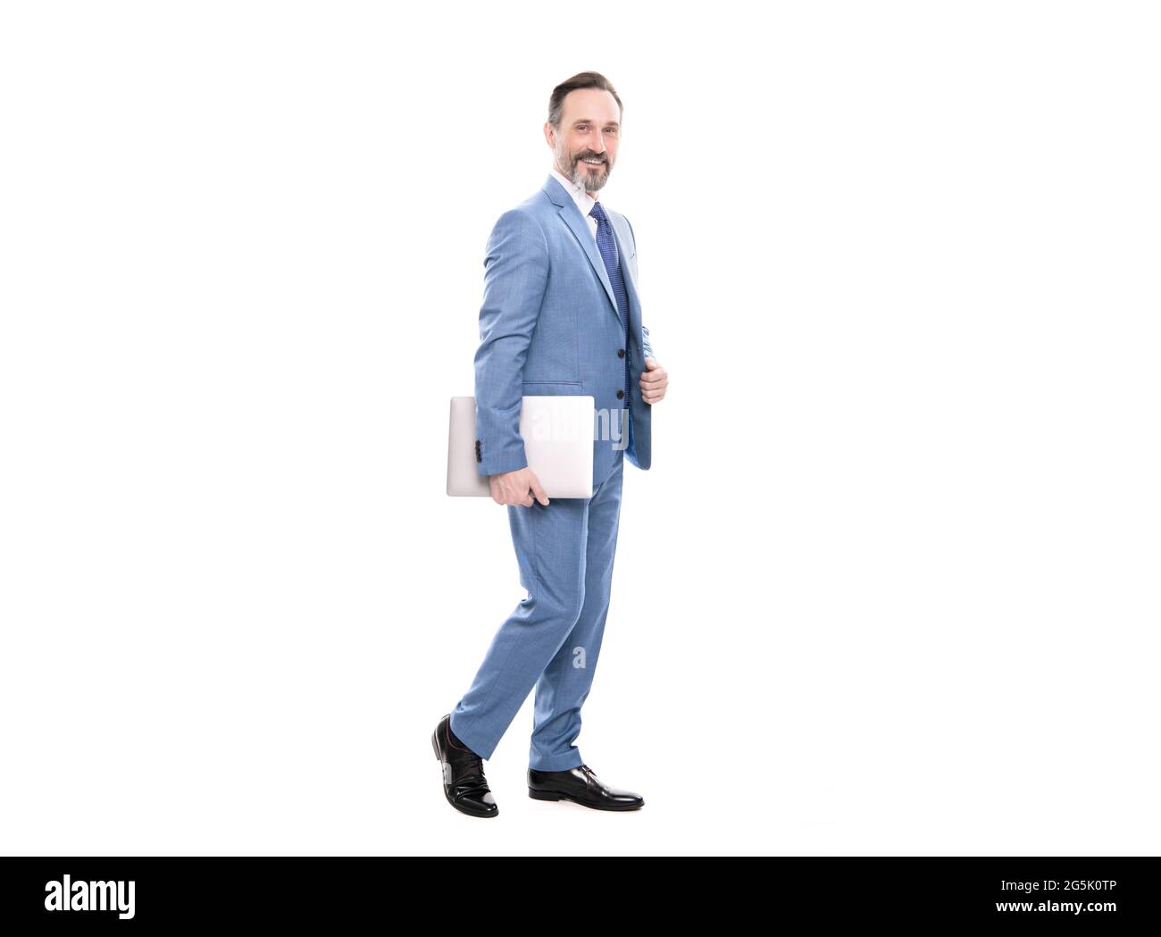 mature businessman full length. business success. programmer man with pc Stock Photo - Alamy