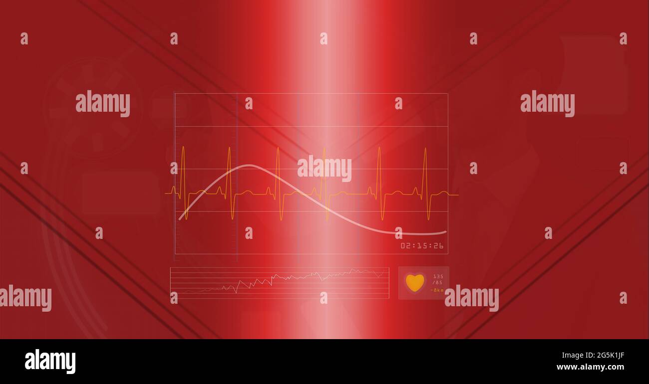 Animation data processing over screen hi-res stock photography and ...