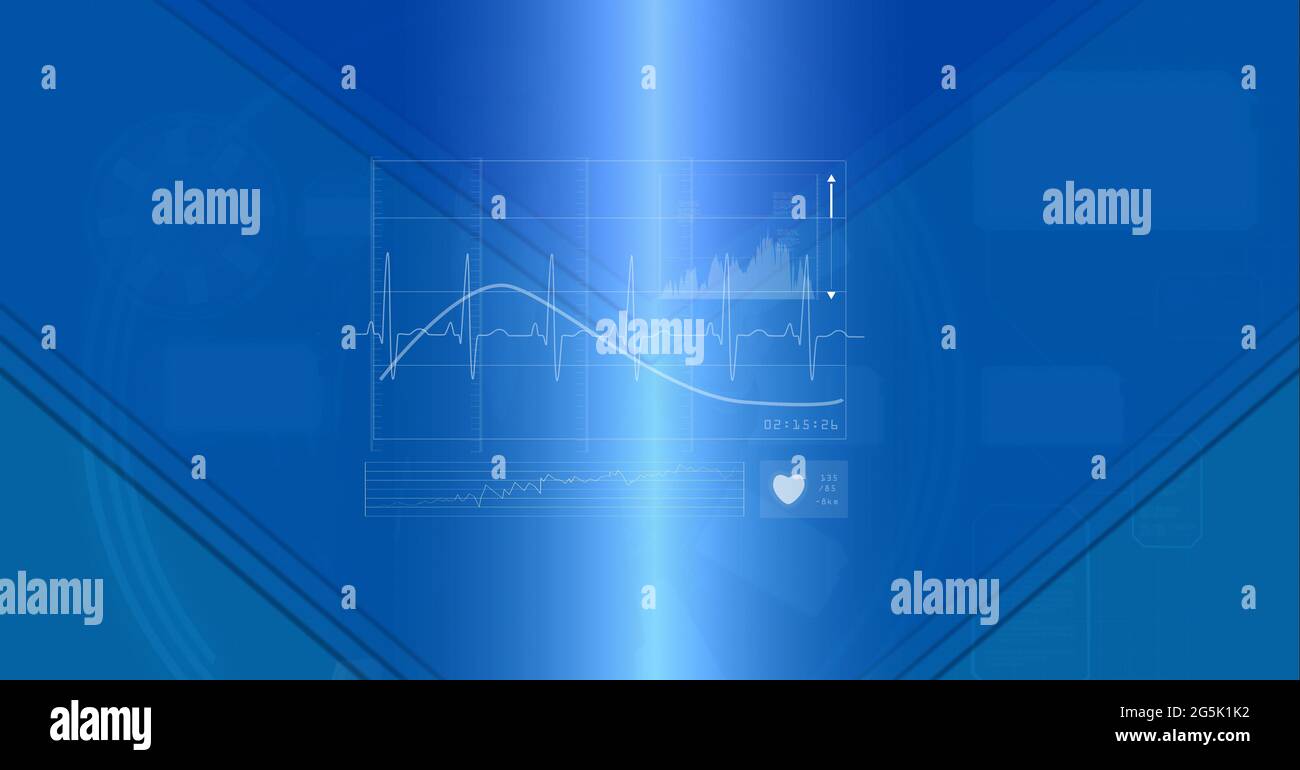 Animation data processing over screen hi-res stock photography and ...