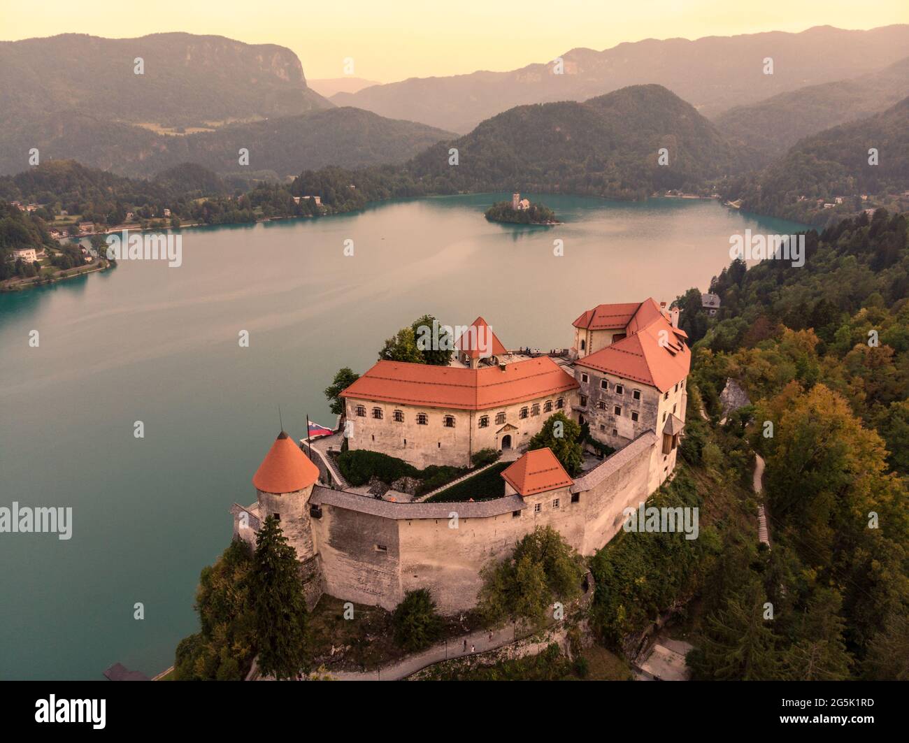 Drone bled lake hi-res stock photography and images - Alamy