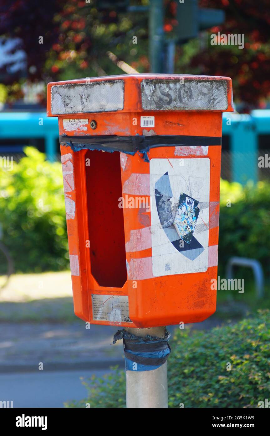 Emergency call box out of service Stock Photo - Alamy