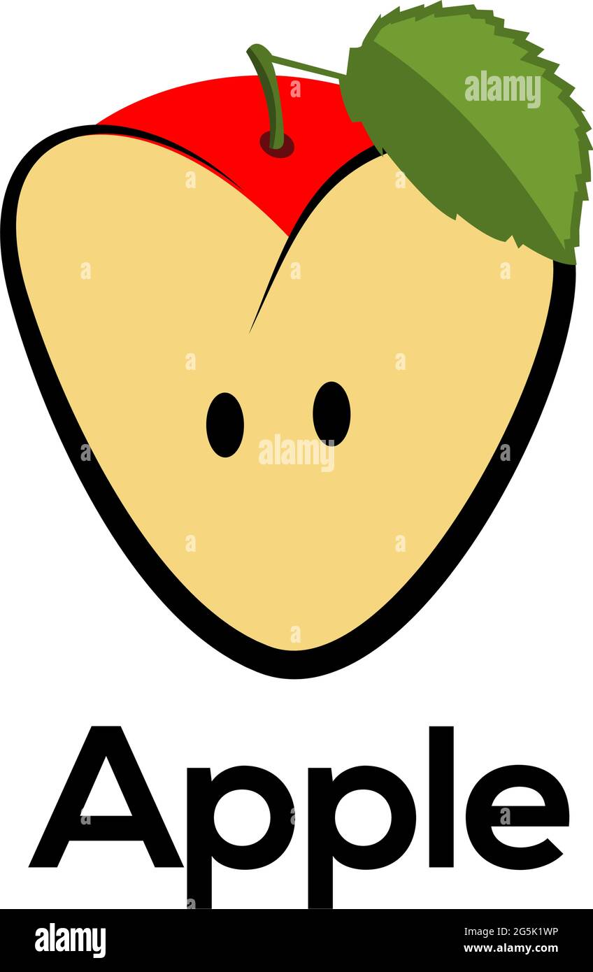 Vector illustration logo for apple, flat design Stock Vector Image ...