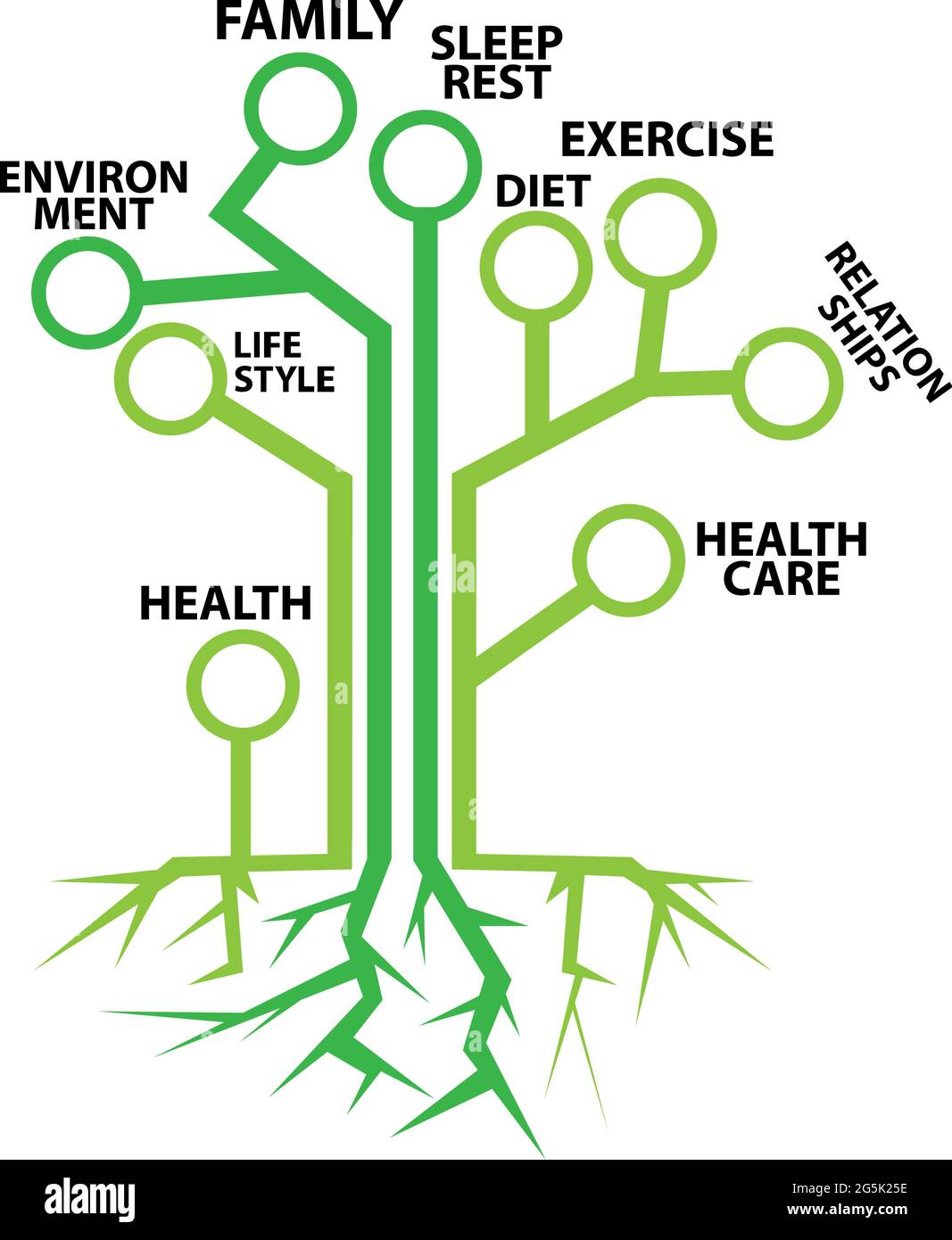Health concept tree stock design vector. Infographic design template ...