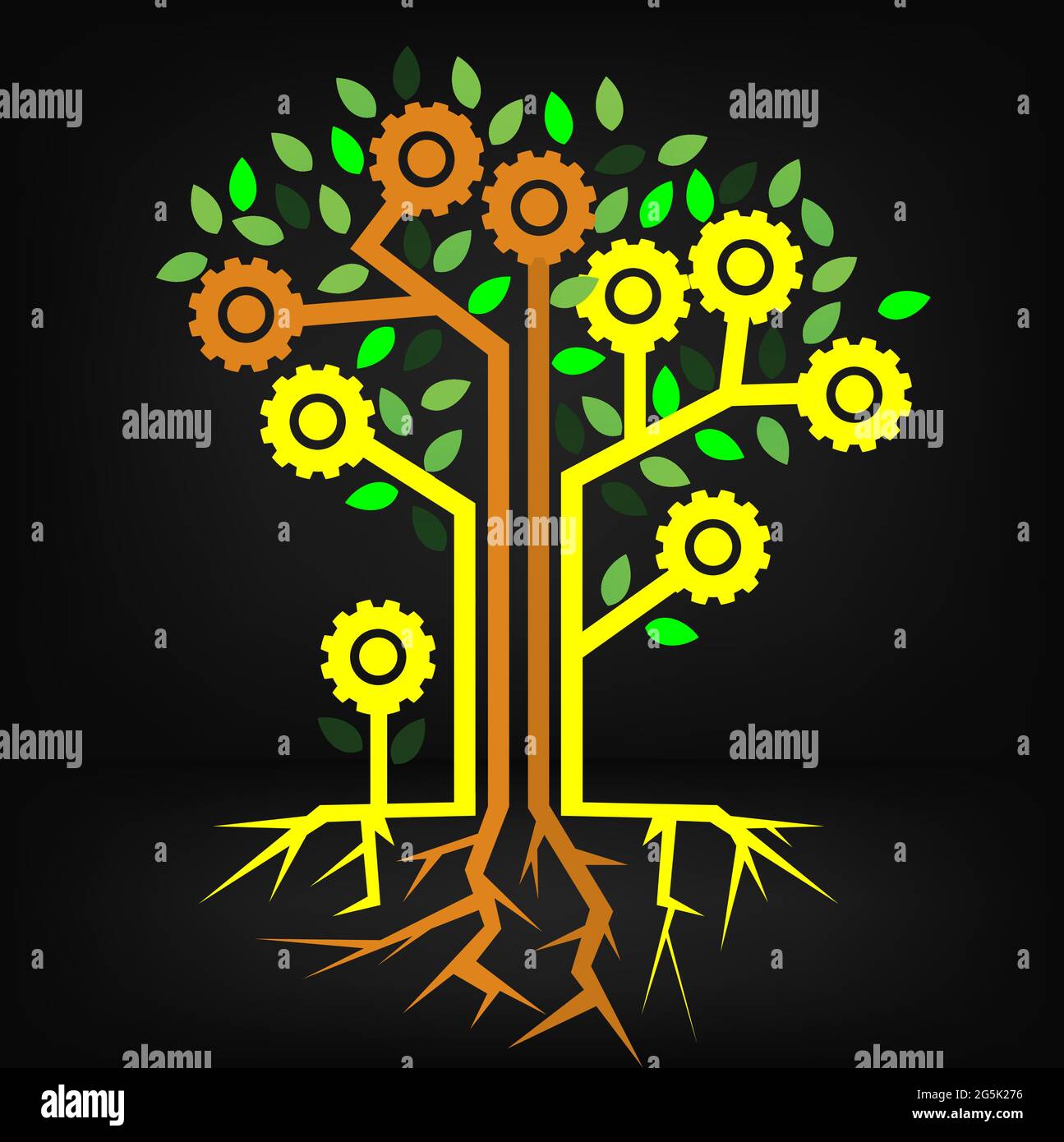 Colorful gear background stock vector Cut Out Stock Images & Pictures ...